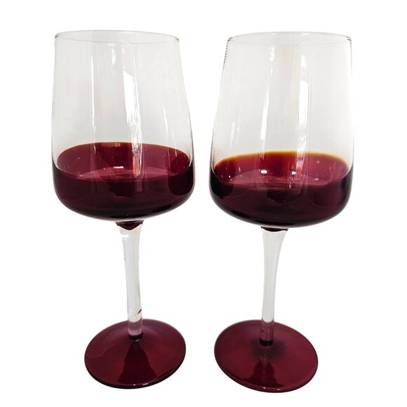 Pier 1 | Dining | 2 Pier Elemental Red Water Goblets Red Wine Glasses ...